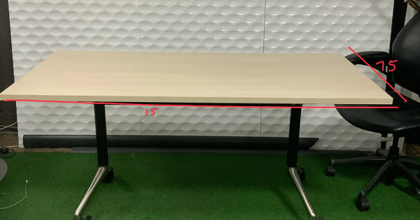 Folding Meeting Table With Roller Coaster For Dining Or Office Use